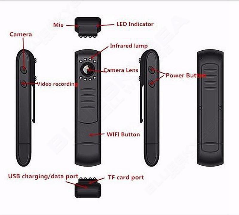 L7 1080P HD WIFI Mini Camera Security Monitor Body Camera Record Pen ...