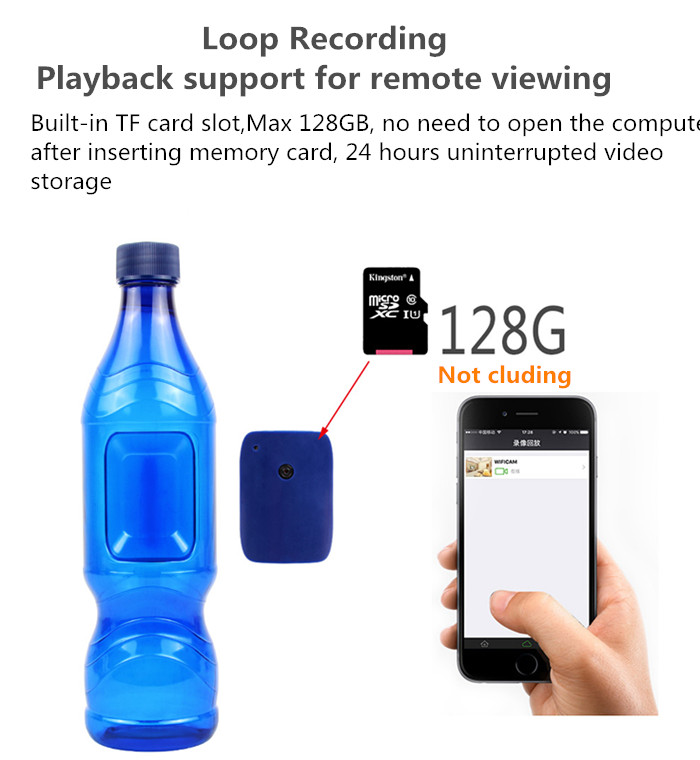 HD 1080P Wireless Security WiFi Water bottle Hidden Spy Camera