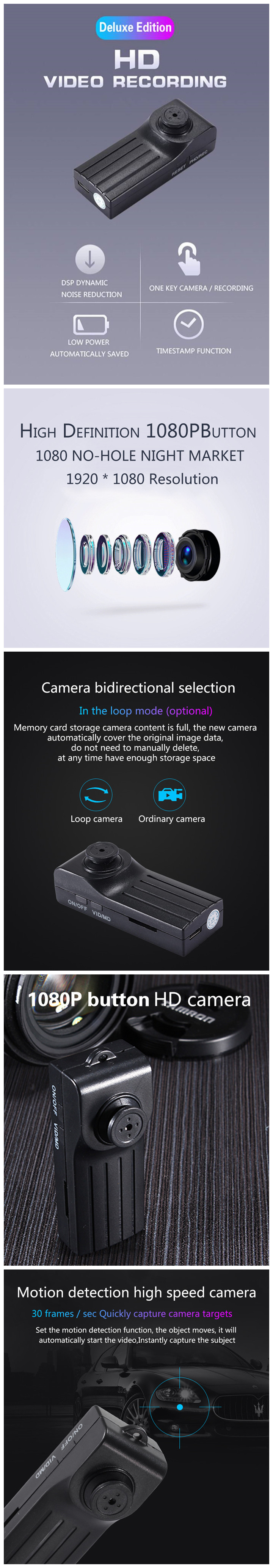 U837 Full HD 1080P Mini USB Flash Drive Spy Camera,1080P Button Camera ...