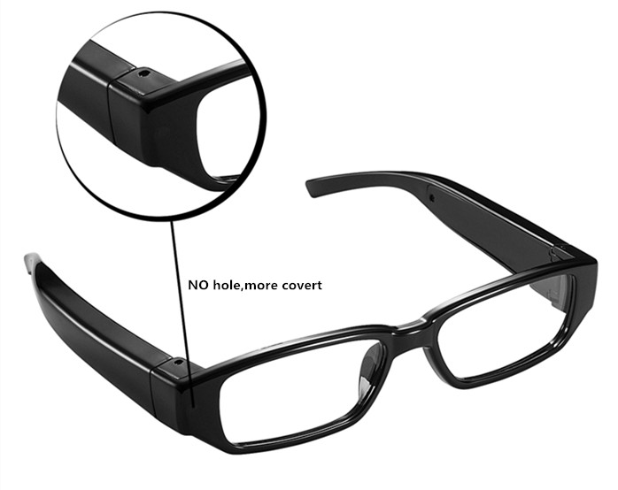A5000 1080P HD no hole glasses Spy camera Eyewear Hidden Sunglass Video ...