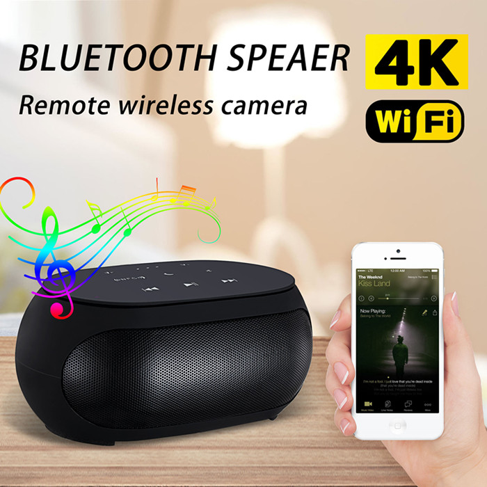 Bluetooth Speaker Hidden Camera w/ Night Vision & WiFi Remote View