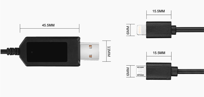 K19 1080P FHD USB Cable Hidden Spy Camera for iPhone/Android