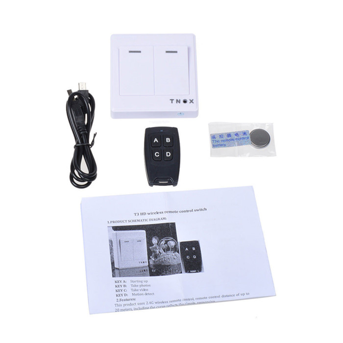 T3 HD wireless remote control switch hidden camera Spy Camera hd 1280* ...