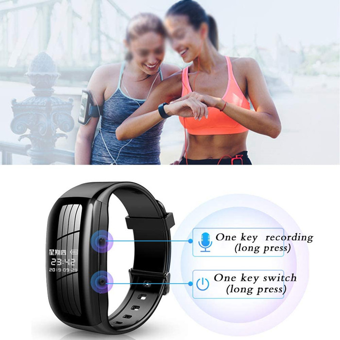 D5 Multifunction Smart Bracelet Mini Camera Portable Sports Watch Voice ...